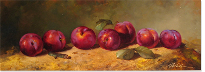 Paul Wilson | Original oil painting on panel, Plums, Art to buy online ...