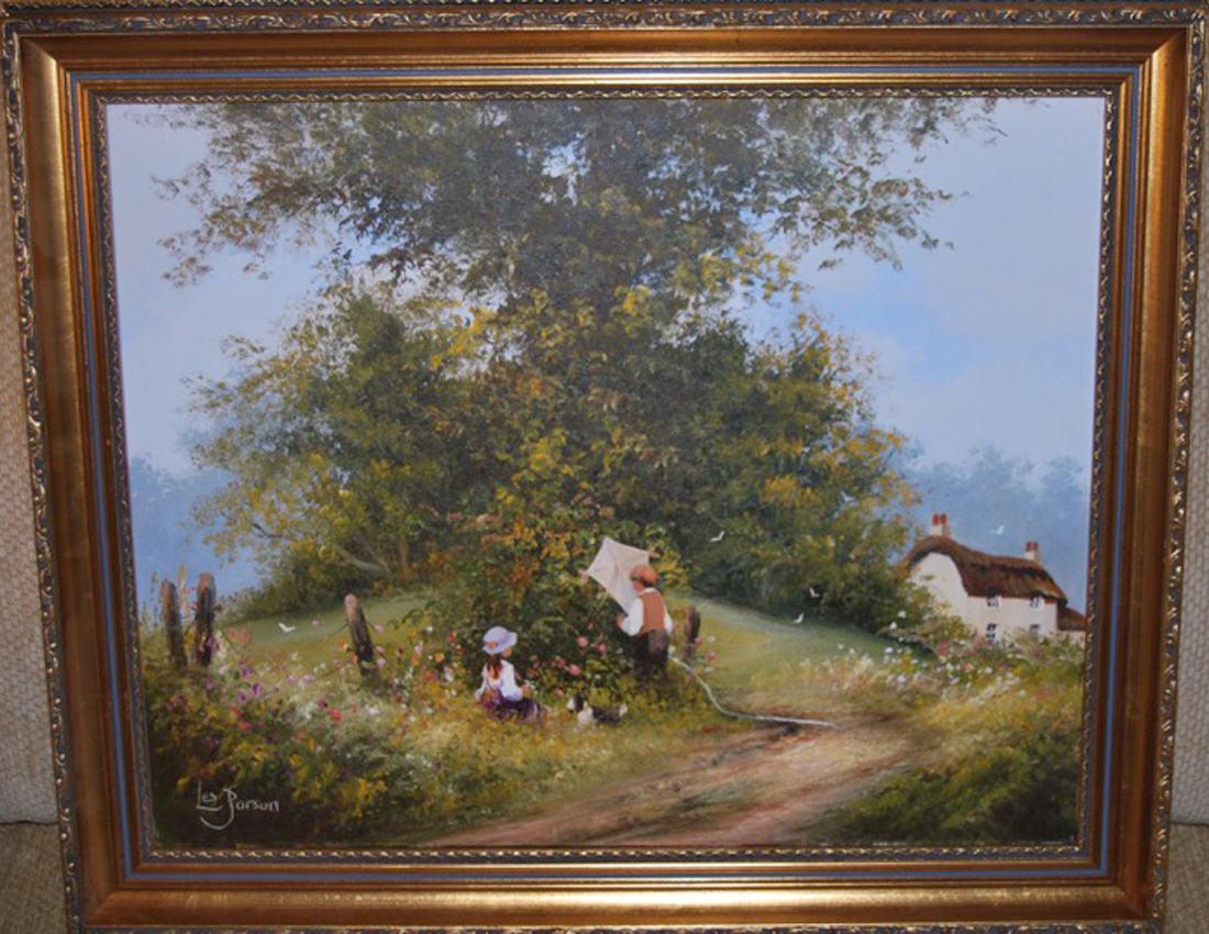 Les Parson | Original oil painting on canvas, Kite Flying, Art to buy ...