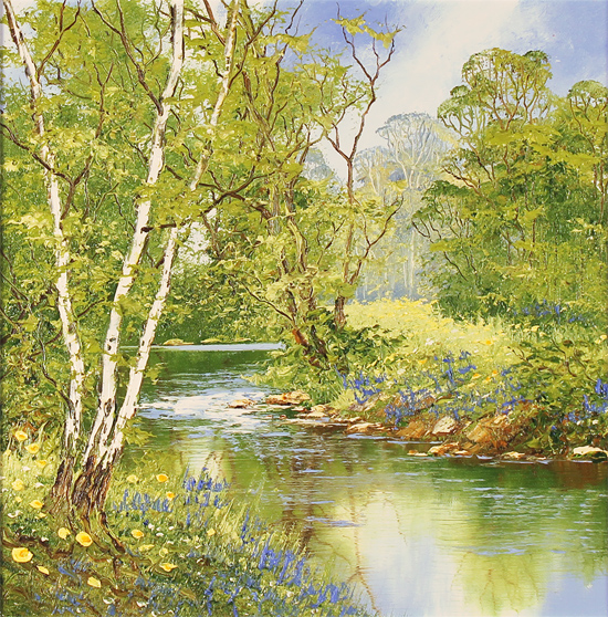 Terry Evans | Original oil painting on canvas, Spring in the Yorkshire ...
