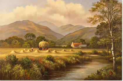 Wendy Reeves | Original oil painting on canvas, Country Scene, Art to ...