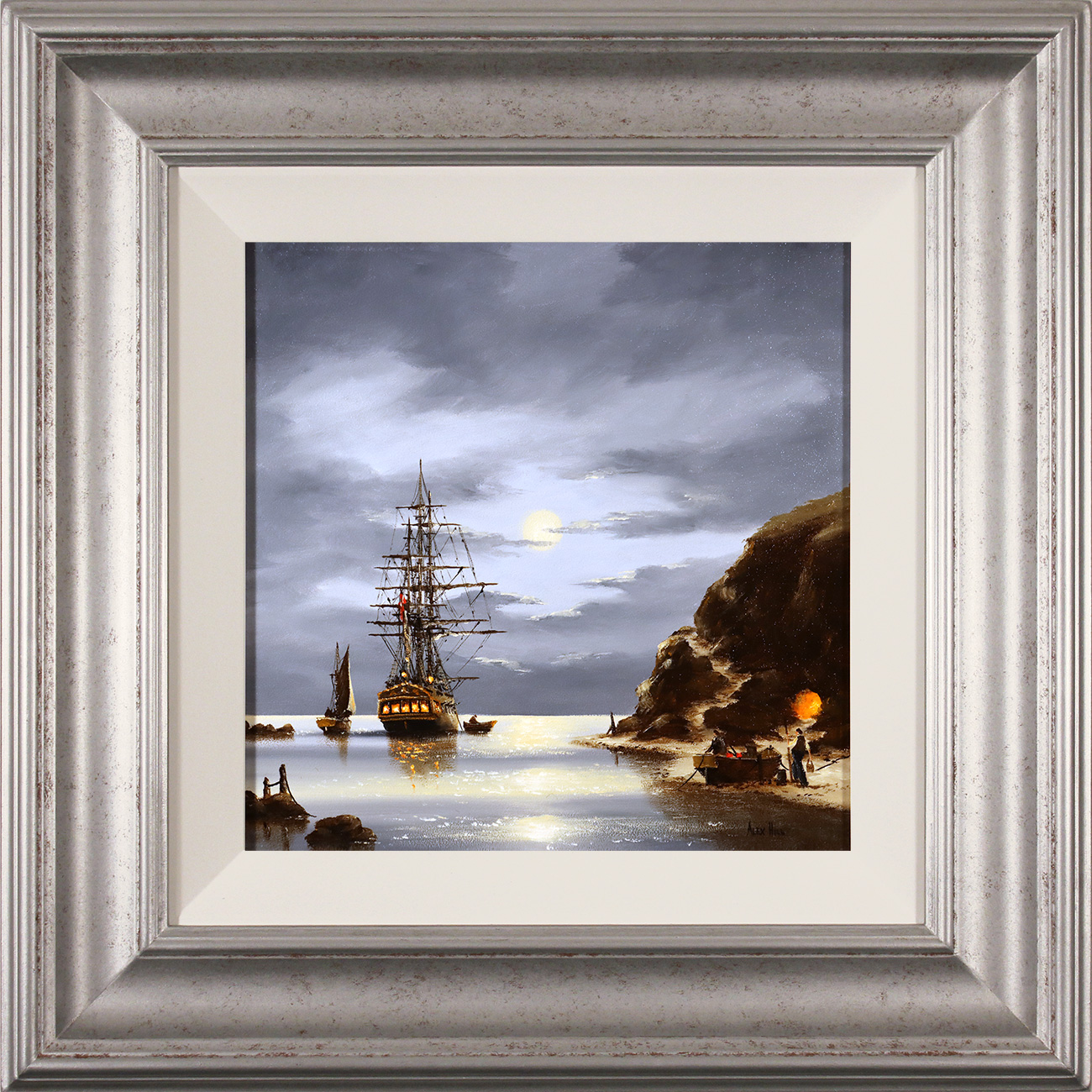 Alex Hill | Original oil painting on panel, Silver Tides, Art to buy ...