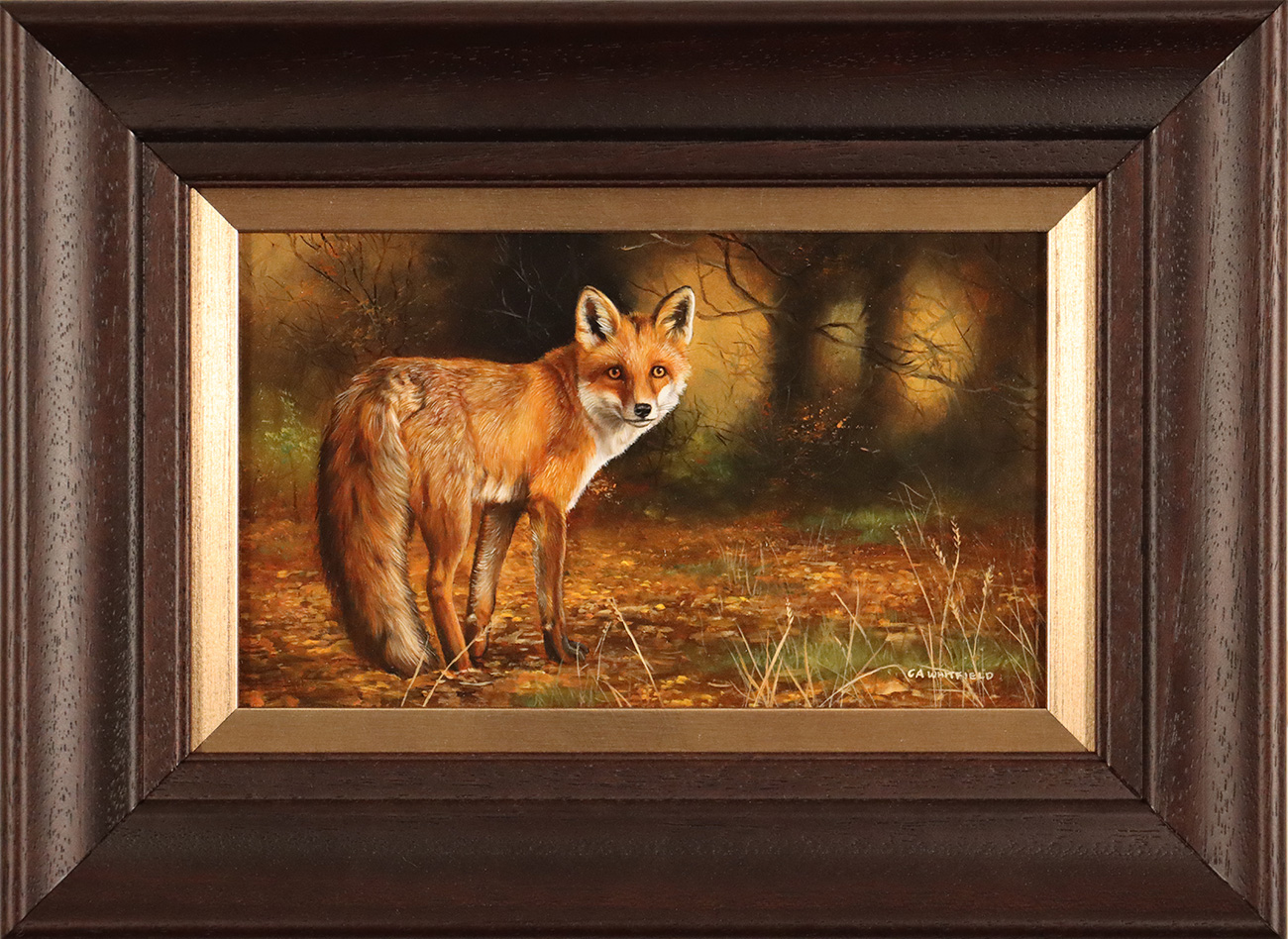 Carl Whitfield | Original oil painting on panel, Fox in Autumn, Art to ...