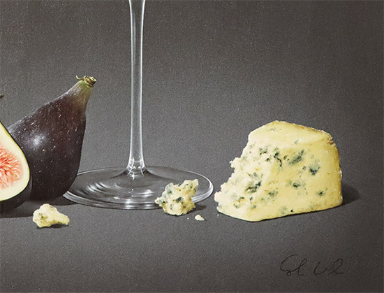 Colin Wilson | Original acrylic painting on board, Figs and Stilton ...