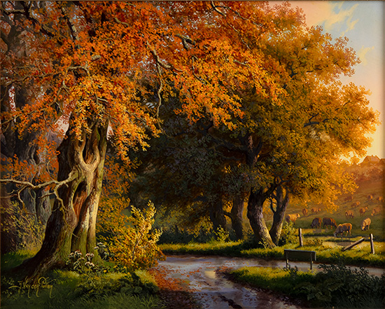 Daniel Van Der Putten | Original oil painting on panel, Road to ...