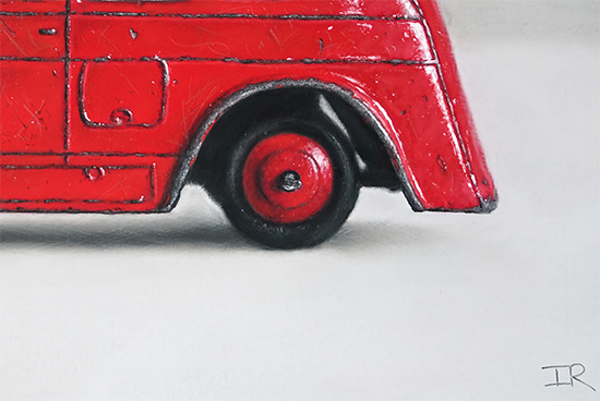 Ian Rawling | Pastel, Little Red Fire Engine, Art to buy online (Ref ...