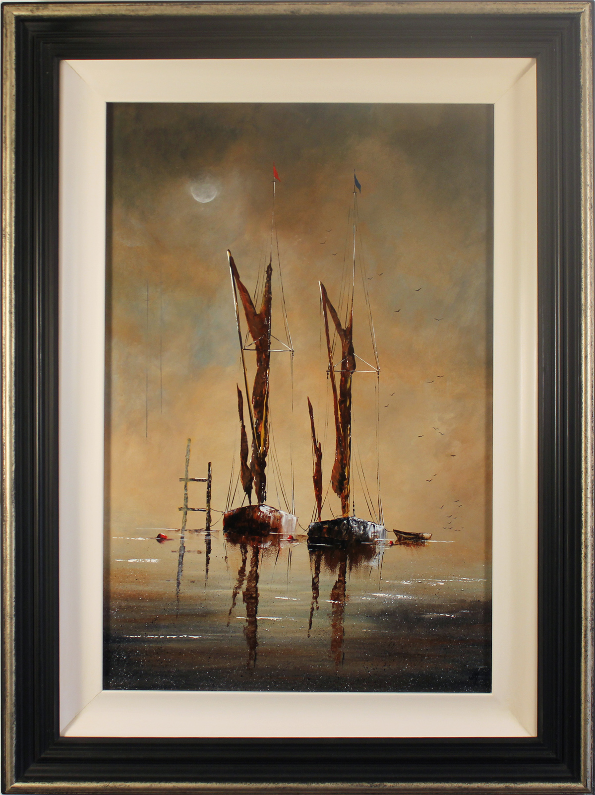 Jay Nottingham | Original oil painting on panel, Moored in Mist, Art to ...
