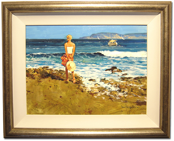 John Haskins | Original oil painting on panel, Shoreline Dreamer, Art ...