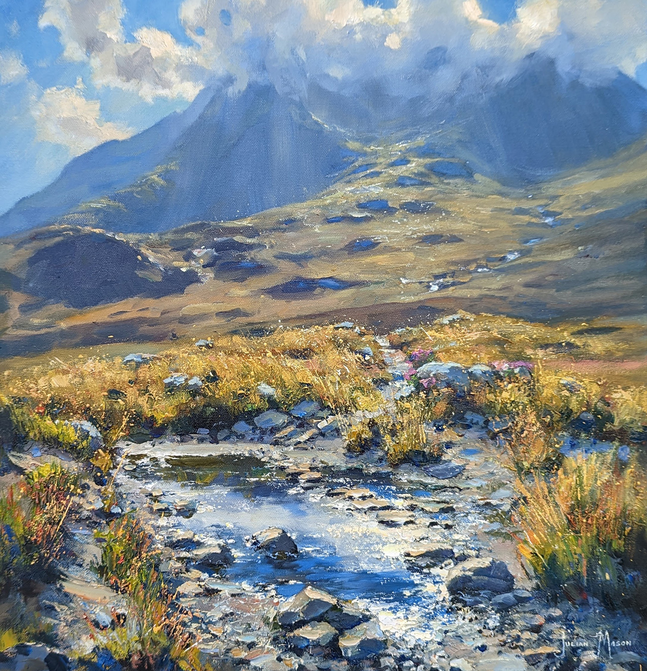 Julian Mason | Original oil painting on canvas, Pathway to the Cuillin ...