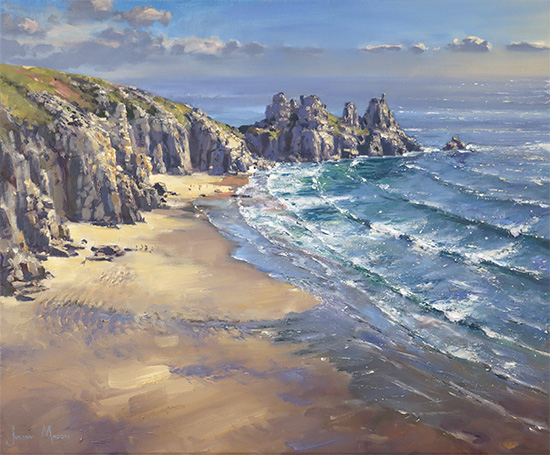Julian Mason | Original oil painting on canvas, Porthcurno, Art to buy ...