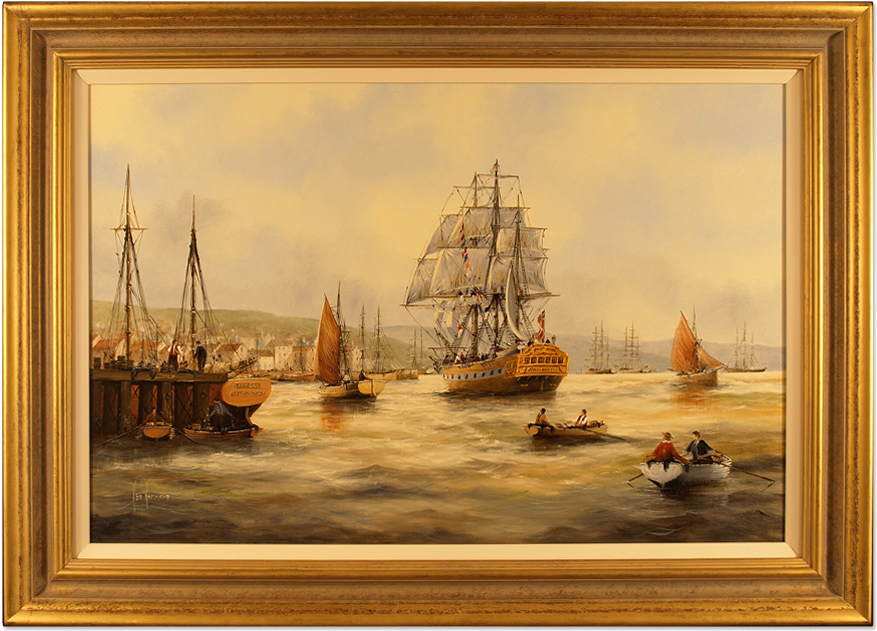 Ken Hammond | Original oil painting on canvas, Shipping Scene, Falmouth ...