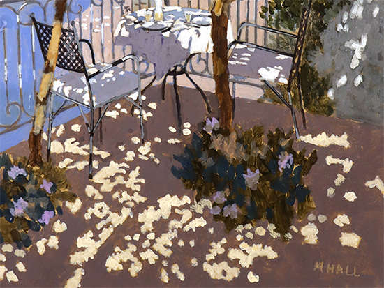 Mike Hall | Original acrylic painting on board, Lunch Table for Two ...