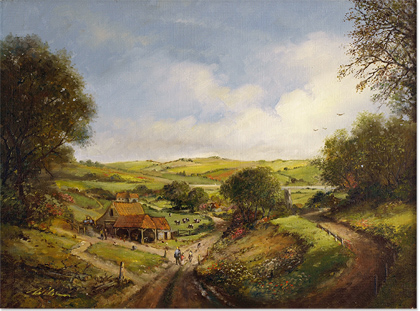 Paul Wilson | Original oil painting on canvas, The Yorkshire Wolds ...