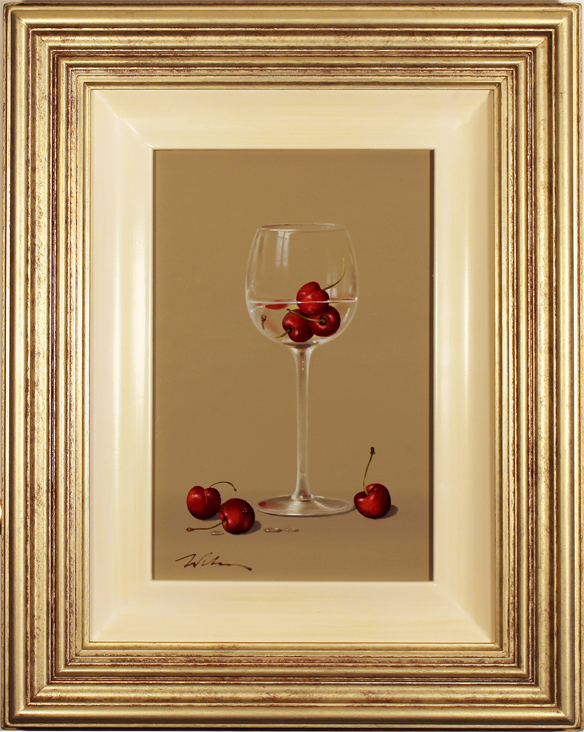 Paul Wilson | Original oil painting on panel, Cherries, Art to buy ...