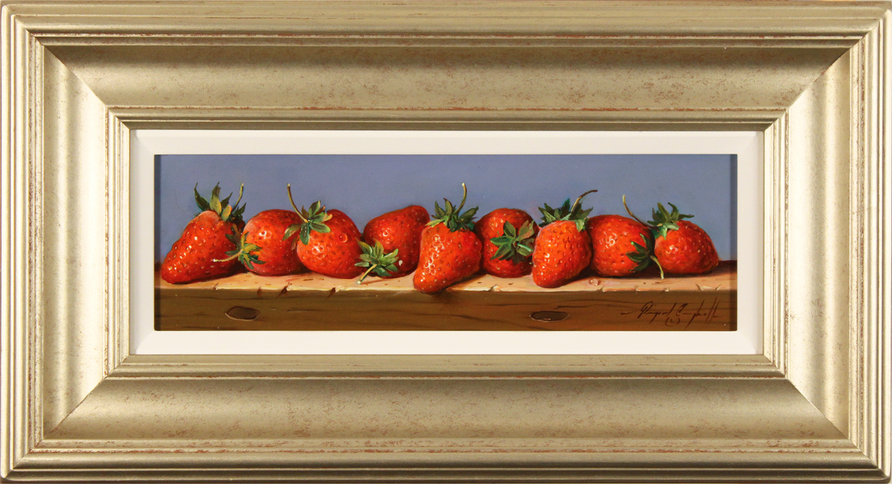 Raymond Campbell | Original oil painting on panel, Strawberries, Art to ...