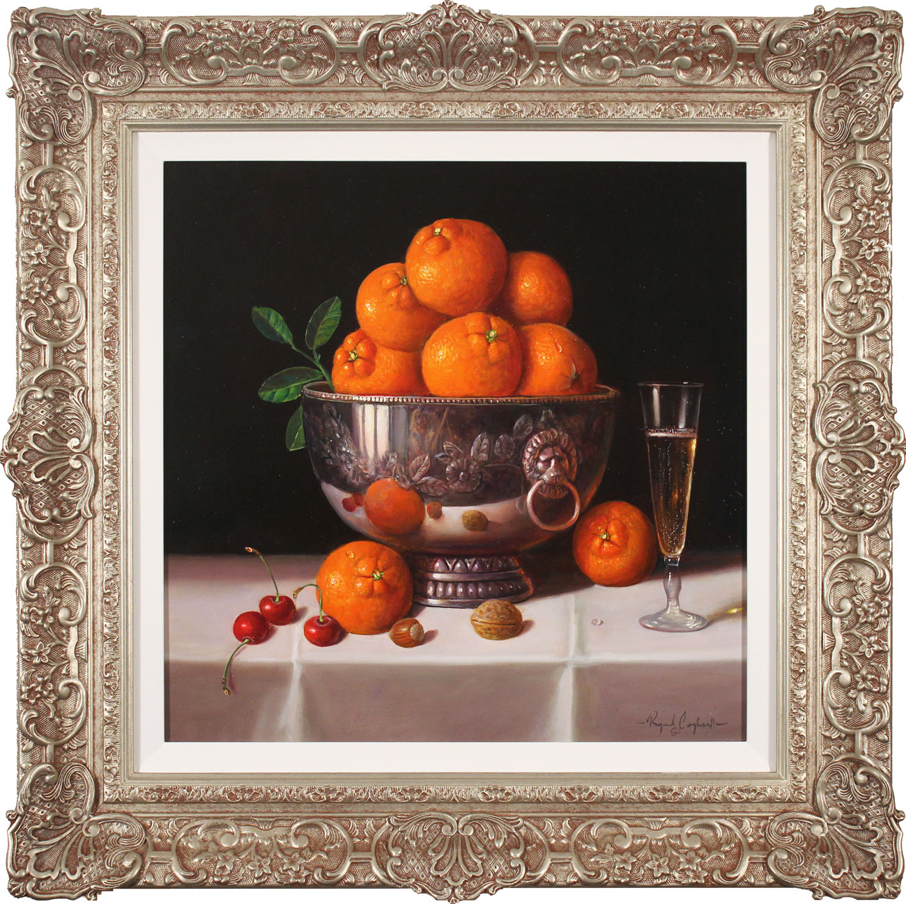 Raymond Campbell | Original oil painting on panel, Bowl of Oranges, Art ...