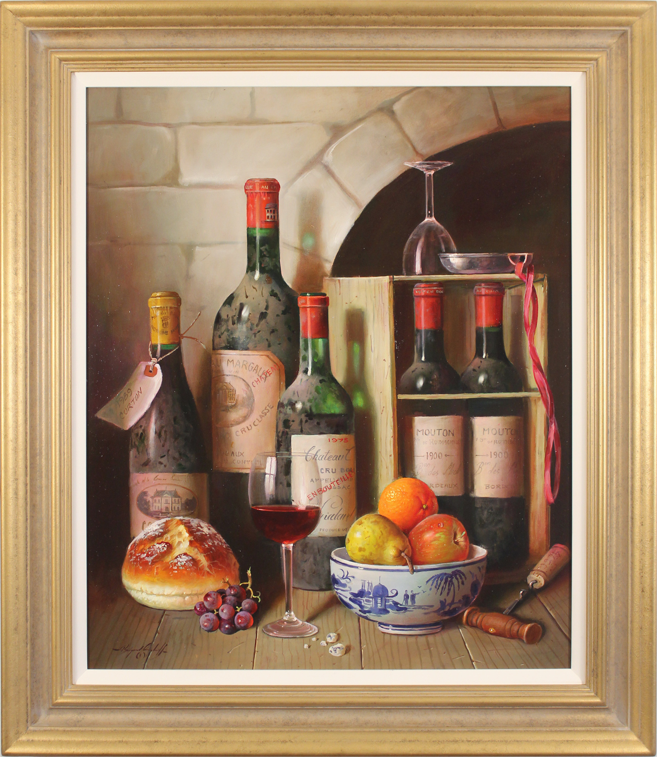 Raymond Campbell | Original oil painting on panel, Jewels of the Cellar ...