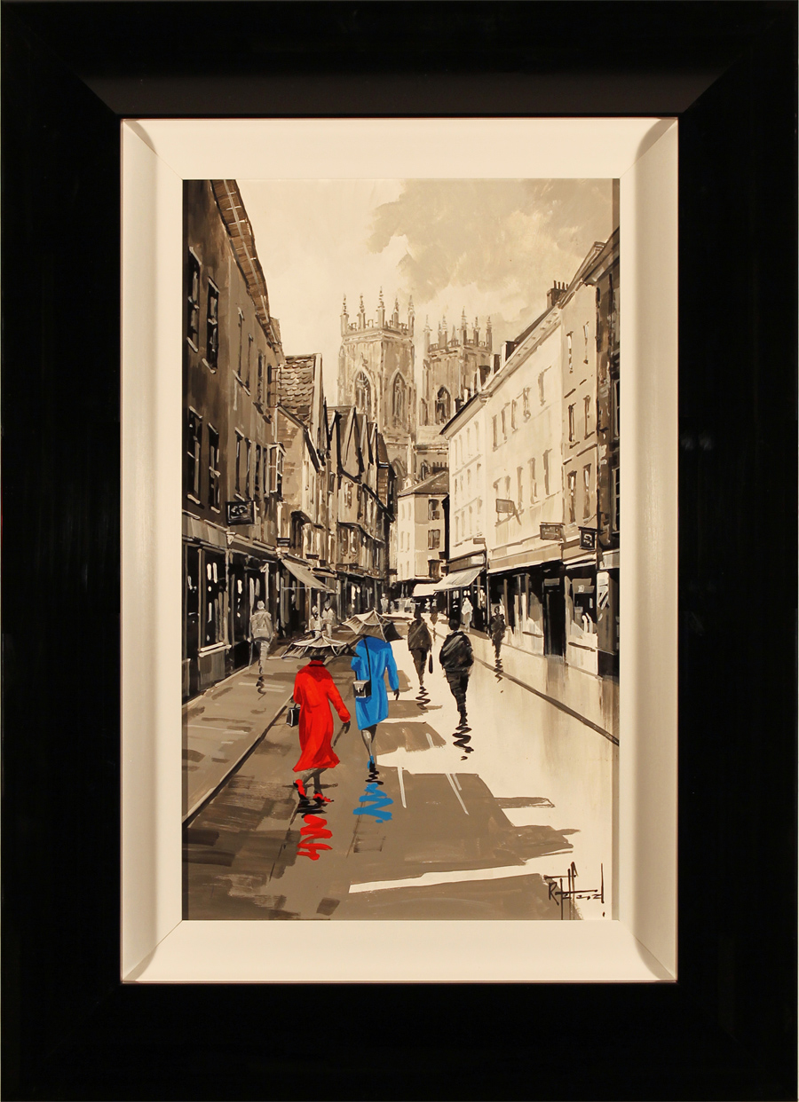 Richard Telford | Original oil painting on panel, Red and Blue Dress on ...