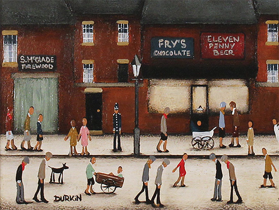 Sean Durkin | Original oil painting on panel, By the Town Clock, Art to ...