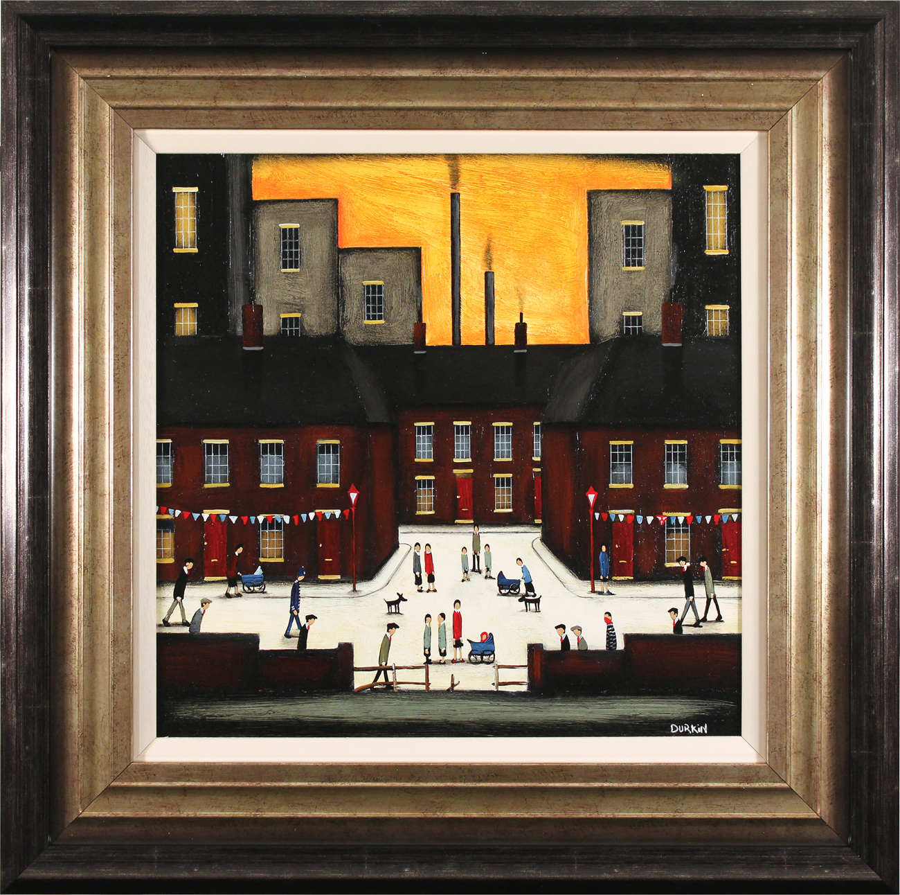 Sean Durkin | Original oil painting on panel, Smokestack Sunset, Art to ...