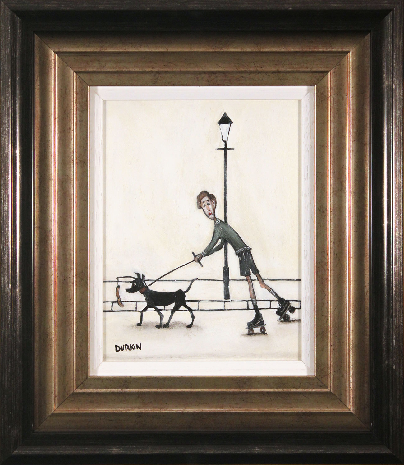 Sean Durkin | Original oil painting on panel, Taking the Dog's Lead ...