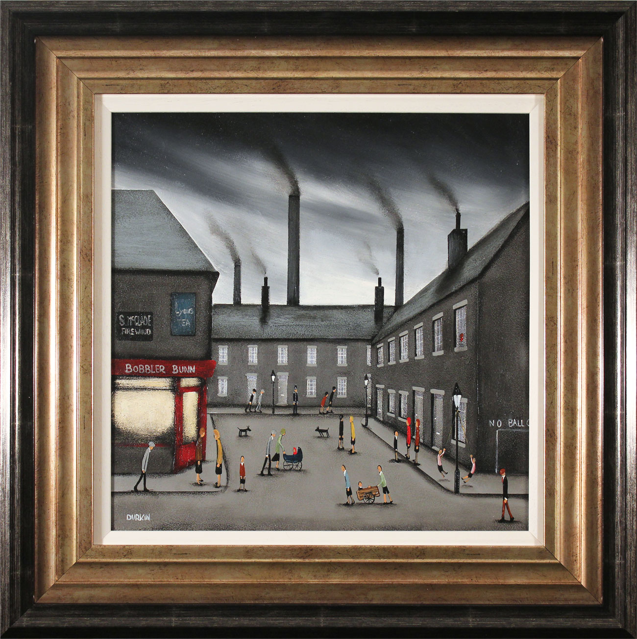 Sean Durkin | Original oil painting on panel, Street Games and Swirling ...