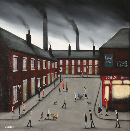 Sean Durkin | Original oil painting on panel, Smokestack Symphony, Art ...