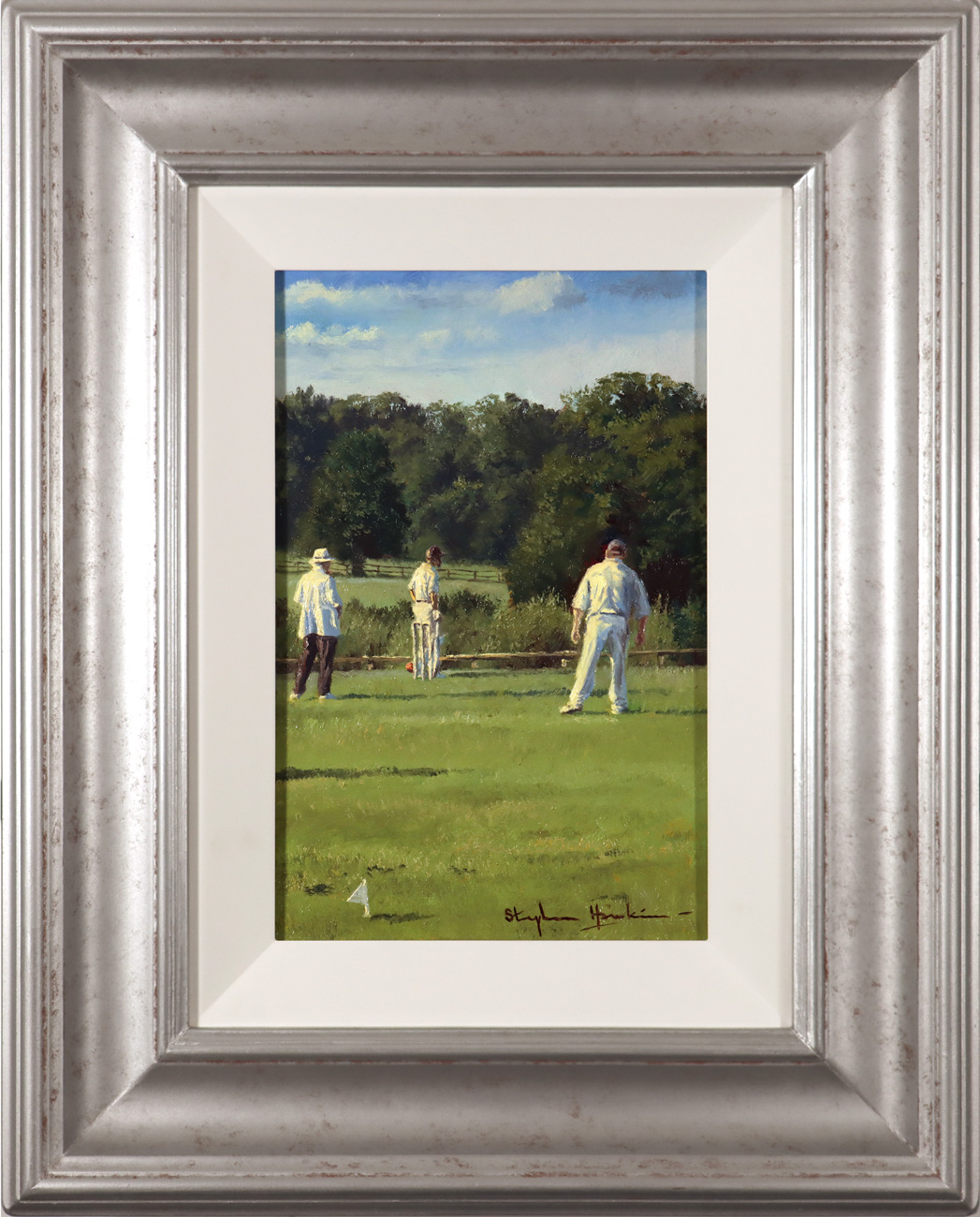 Stephen Hawkins | Original oil painting on panel, Up to the Boundary ...