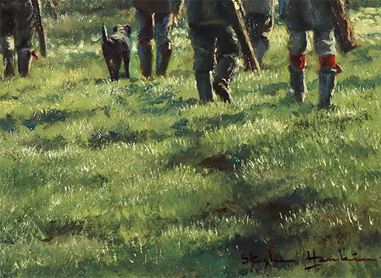 Stephen Hawkins | Original oil painting on panel, The Shooting Party ...