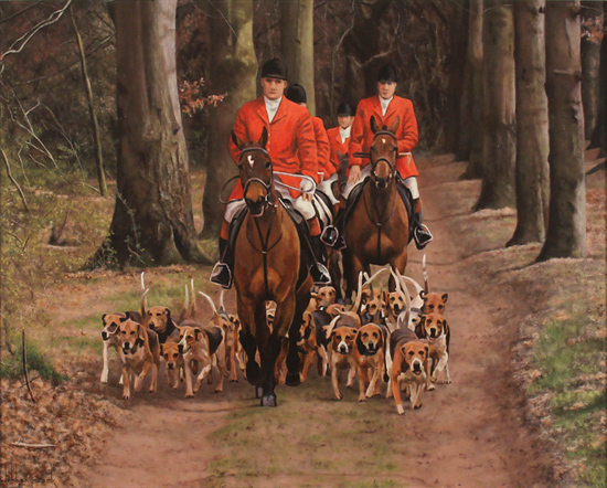 Stephen Park | Original oil painting on panel, The Hunt, Art to buy ...