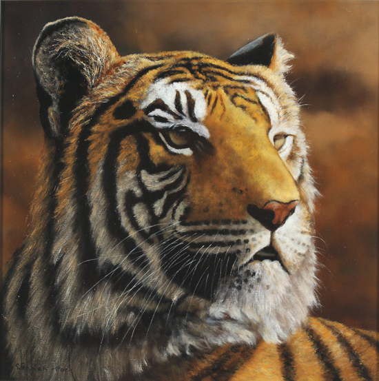 Stephen Park | Original oil painting on panel, Tiger, Art to buy online ...