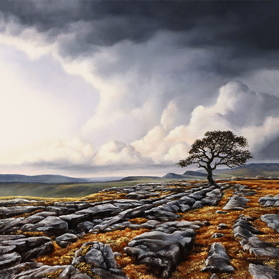 Suzie Emery | Original acrylic painting on board, Ingleborough, Art to ...