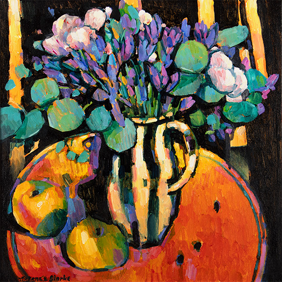 Terence Clarke | Original acrylic painting on canvas, Triteleia and ...
