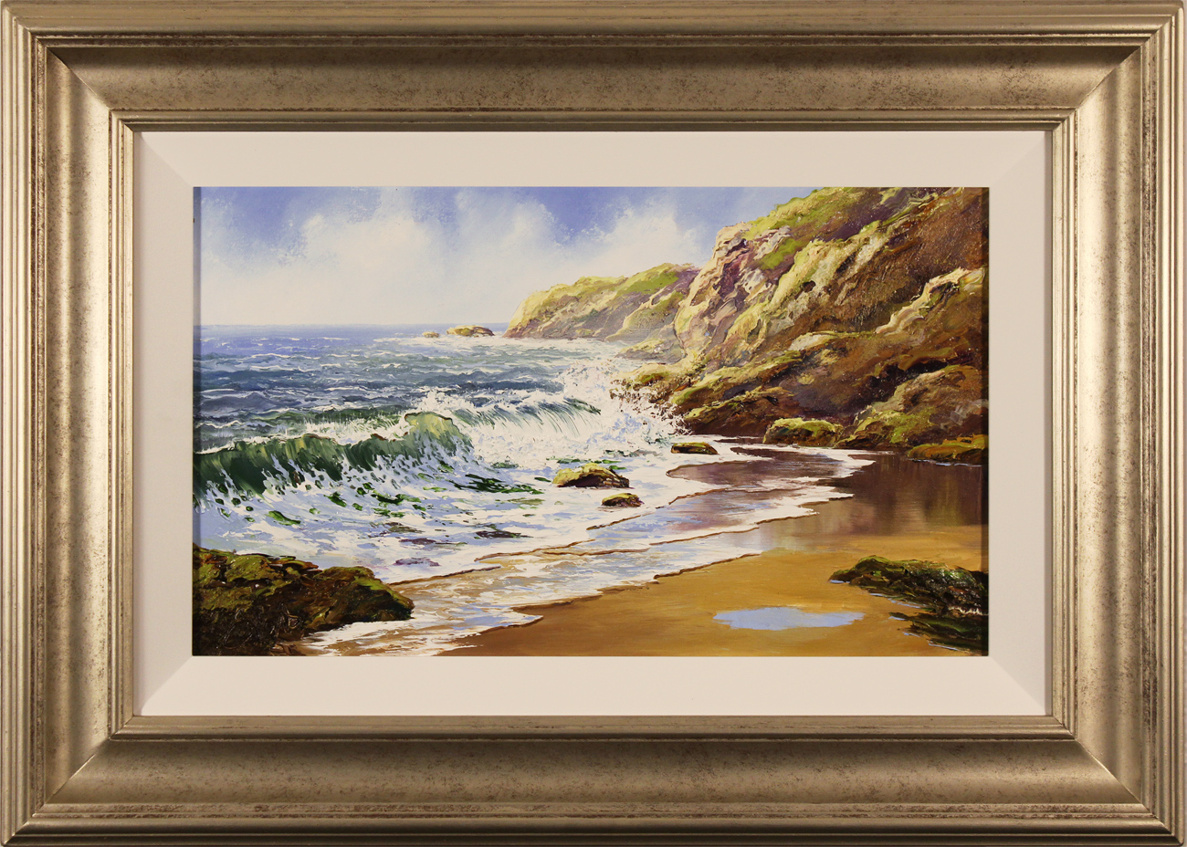Terry Evans | Original oil painting on canvas, Rocky Coast, Art to buy ...
