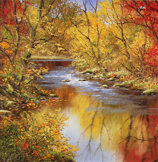 Terry Evans | Original oil painting on canvas, Colours of Autumn, Art ...
