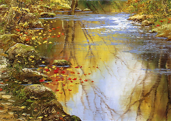 Terry Evans | Original oil painting on canvas, Autumn Glory, Art to buy ...
