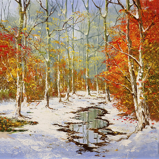 Terry Evans | Original oil painting on canvas, Freshly Fallen Snow, Art ...