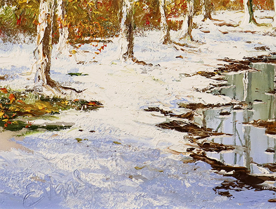 Terry Evans | Original oil painting on canvas, Freshly Fallen Snow, Art ...