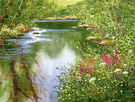 Terry Evans | Original oil painting on canvas, Beyond the Stream, Art ...