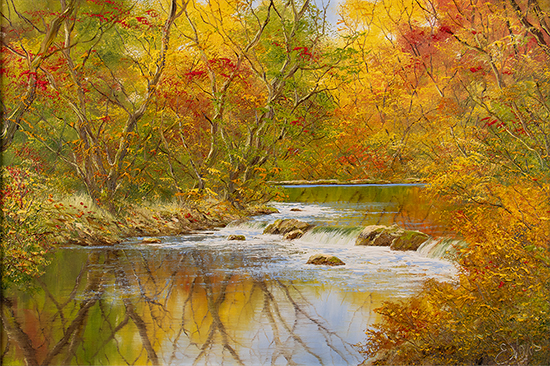 Terry Evans | Original oil painting on canvas, Autumn Reflections , Art ...