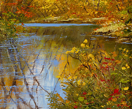 Terry Evans | Original oil painting on panel, Autumn Reflections, Art ...