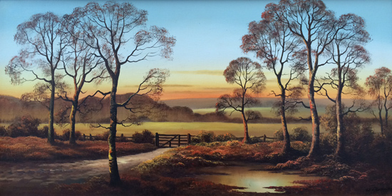 Wendy Reeves | Oil on canvas, Sunset Through the Trees, Art to buy ...
