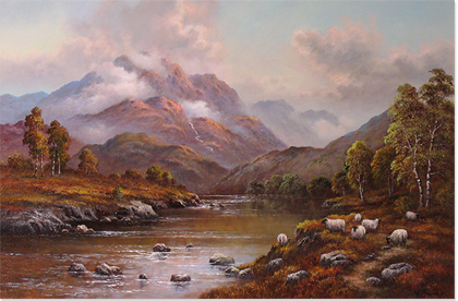 Wendy Reeves | Original oil painting on canvas, Scottish Highlands, Art ...